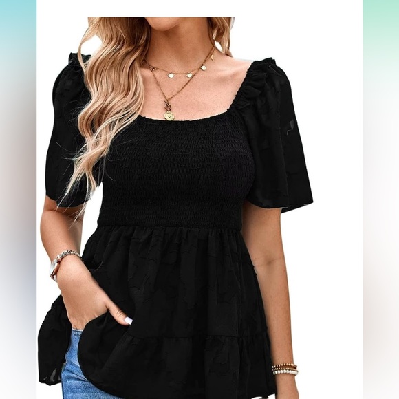 Tops | Amazon Peplum Blouse | Poshmark